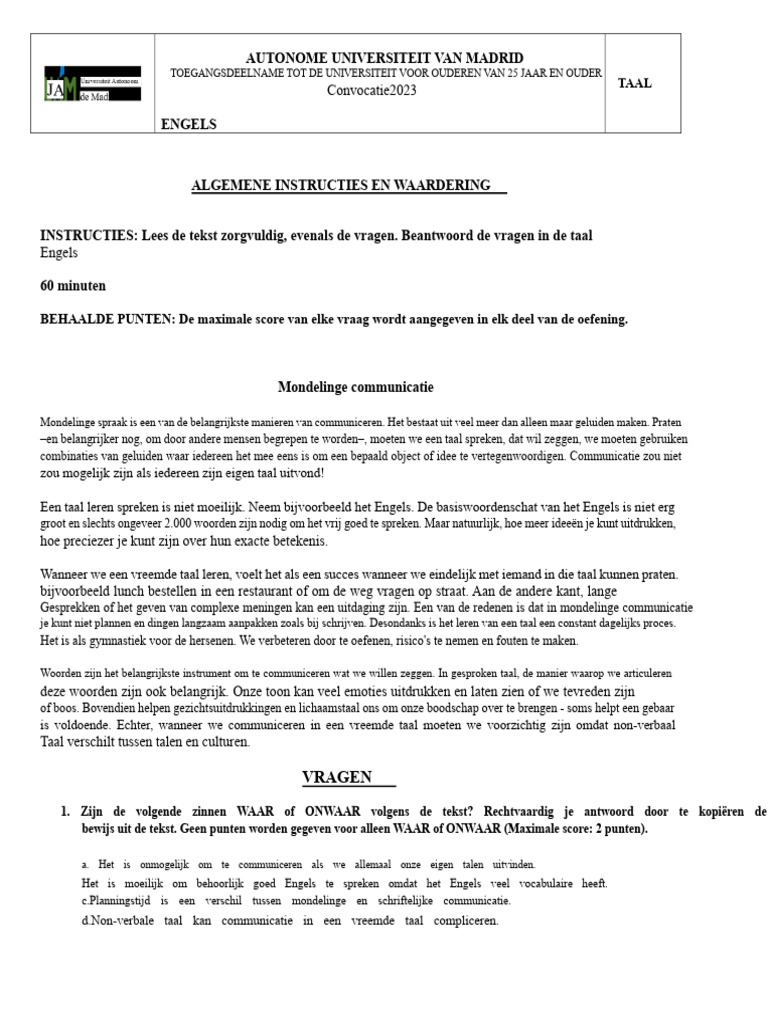 Modelo+NEDERLANDS - M25 - 2023 - Completo UAM | PDF