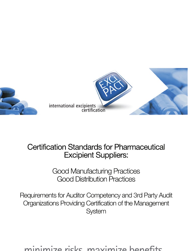 Excipact Standards | PDF | Iso 9000 | Quality Management System