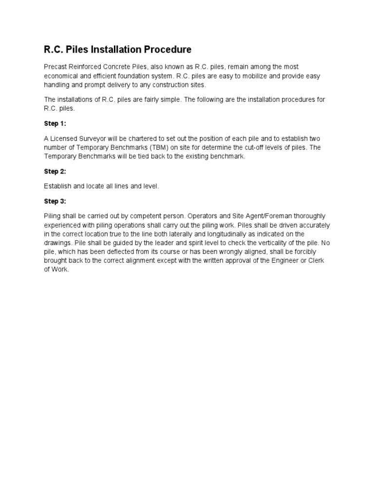 RC Piles | PDF | Deep Foundation | Civil Engineering