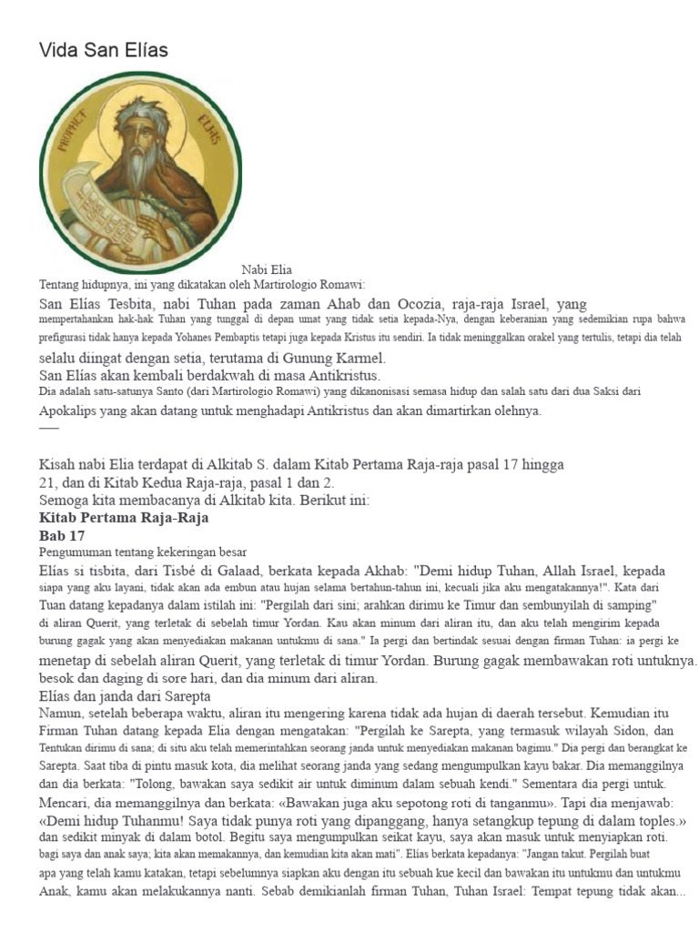 Nabi Elia | PDF