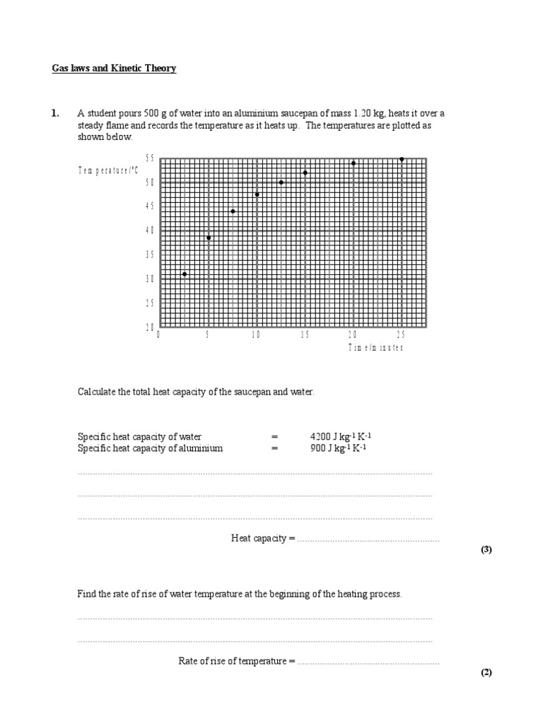 Gas Laws and Kinetic Theory Test | PDF | Gases | Pressure