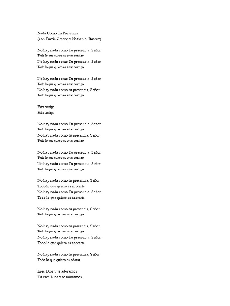 Nada Como.. Letras | PDF
