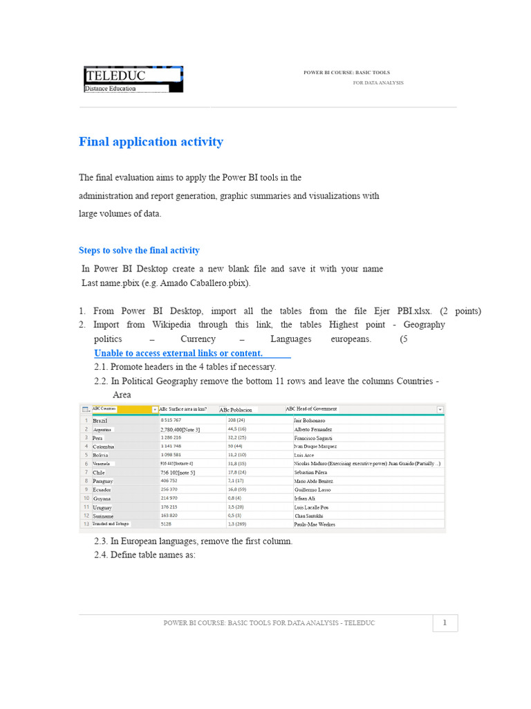 Final Project - .Power BIdocx | PDF | Microsoft Excel | Computing