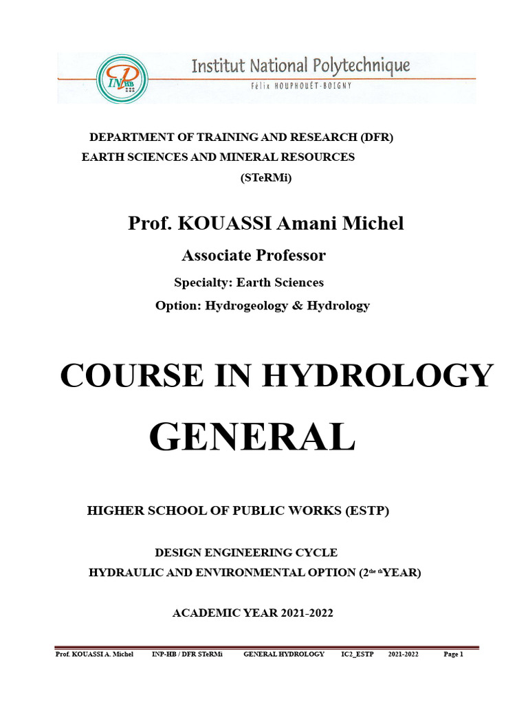 General Hydrology Course Overview | PDF | Drainage Basin | Atmosphere ...
