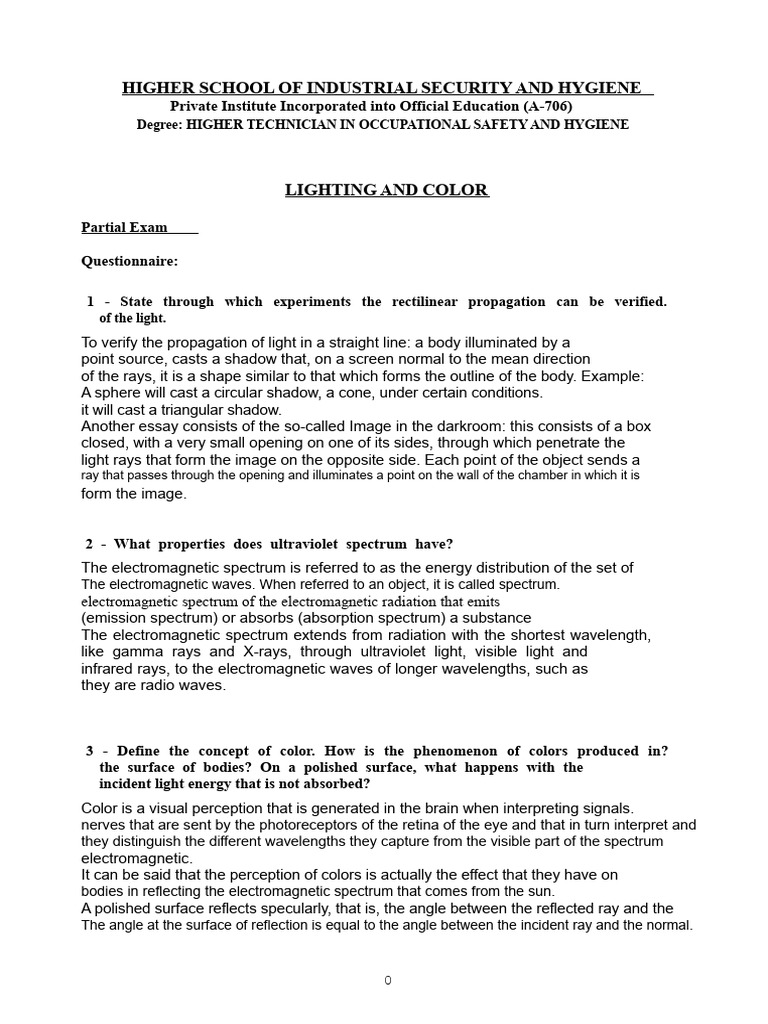 Partial of Lighting and Color | PDF | Incandescent Light Bulb ...