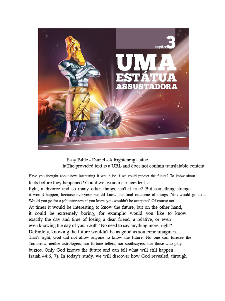 Lesson 3. Chapter 2 - A Scary Statue | PDF | Daniel (Biblical Figure) | Babylon