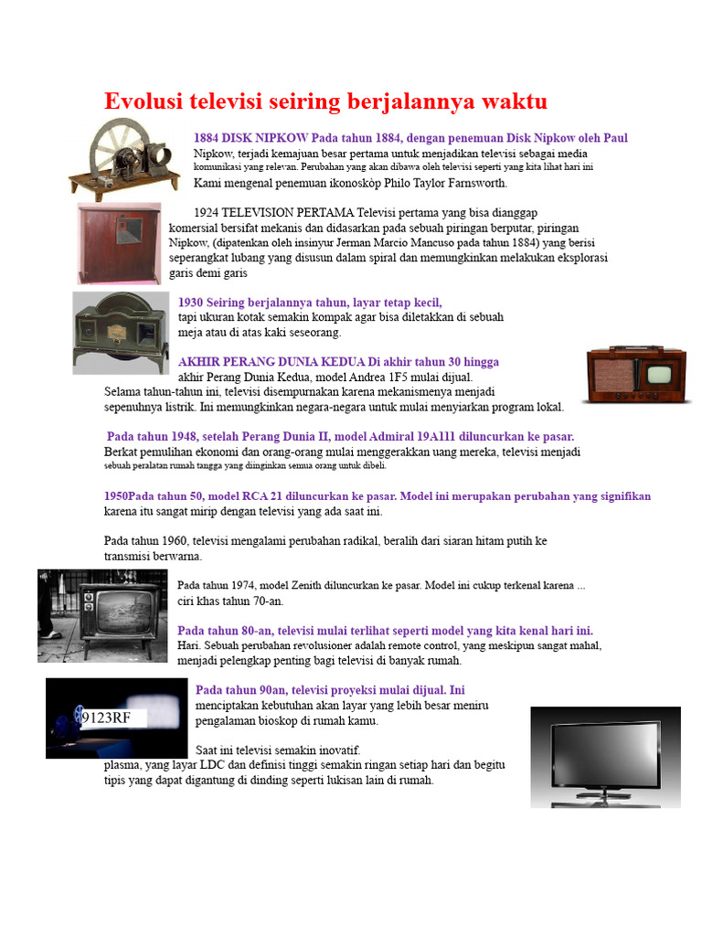 Sejarah dan Evolusi Televisi Modern | PDF