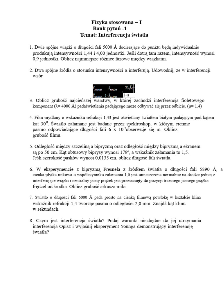 Bank Pytań Phy | PDF