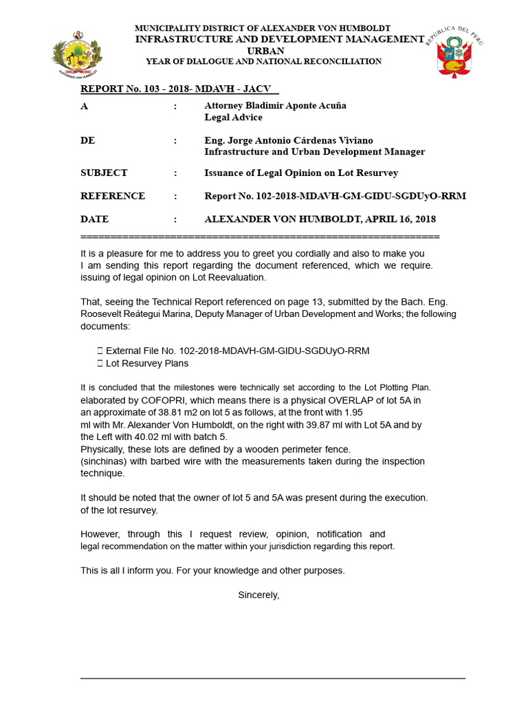 Legal Advisory Report Remensura | PDF