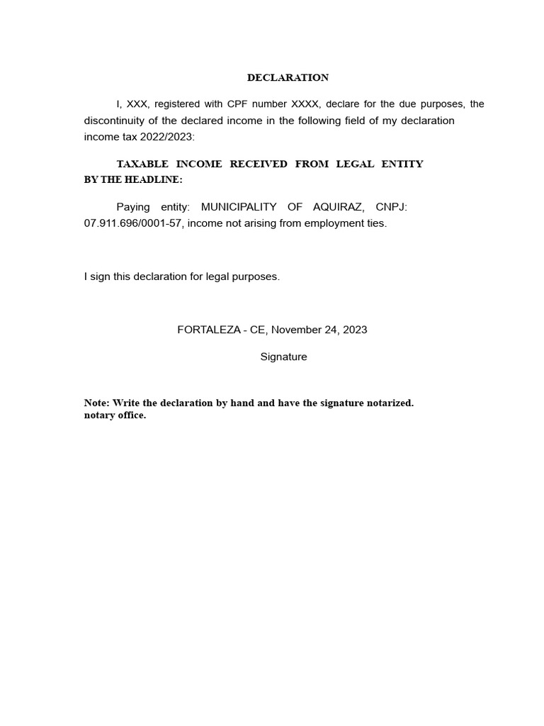 Income Tax Declaration Discontinuity | PDF