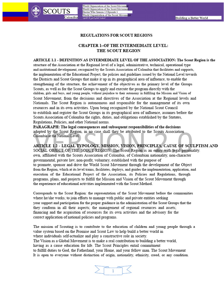 Scout Region Regulations Overview | PDF | Scouting