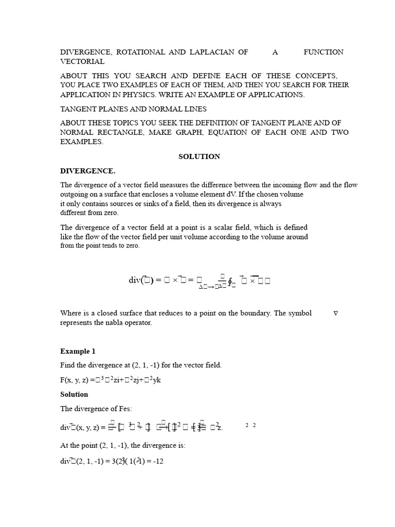 Divergence, Curl, and Laplacian | PDF | Divergence | Applied Mathematics