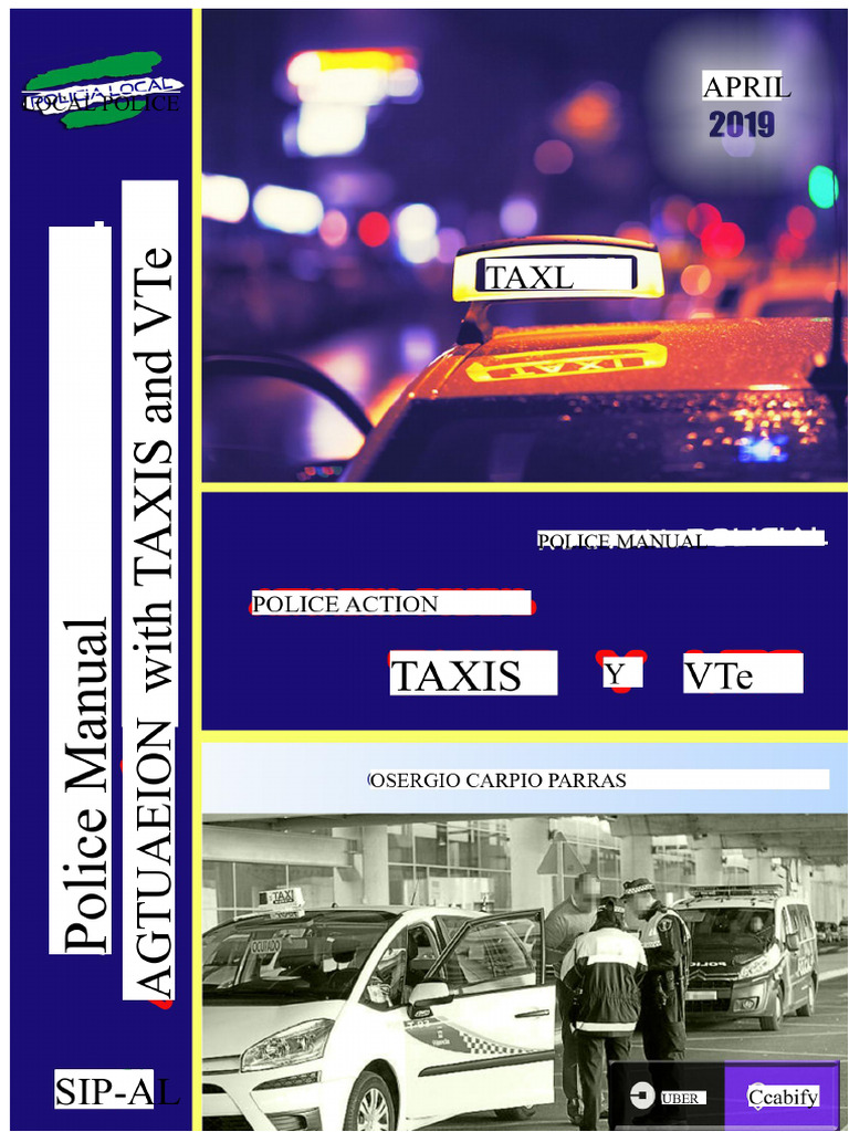 Police Manual. Police Action With Taxis and VTC | PDF | Transport | License
