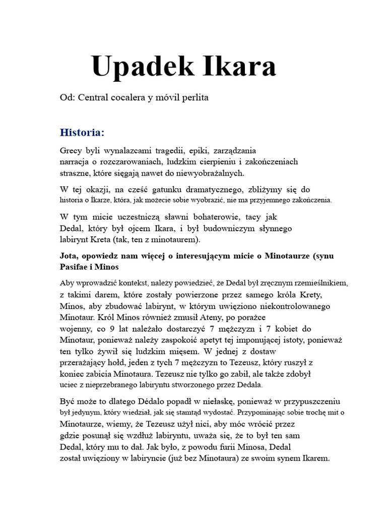 Upadek Ikara | PDF