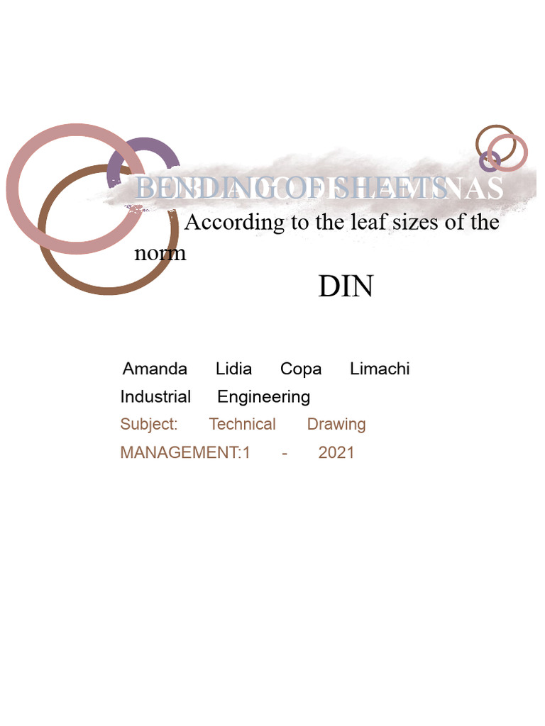 Bending of Sheets According To The Sheet Size of The DIN Standard | PDF ...