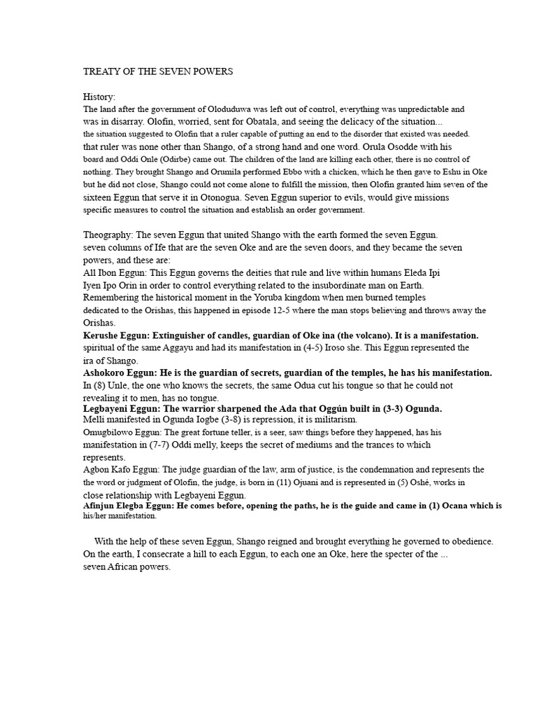 Seven Powers Treaty Overview | PDF