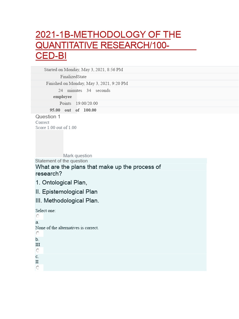 Quantitative Research Methodology Guide | PDF | Hypothesis | Statistics
