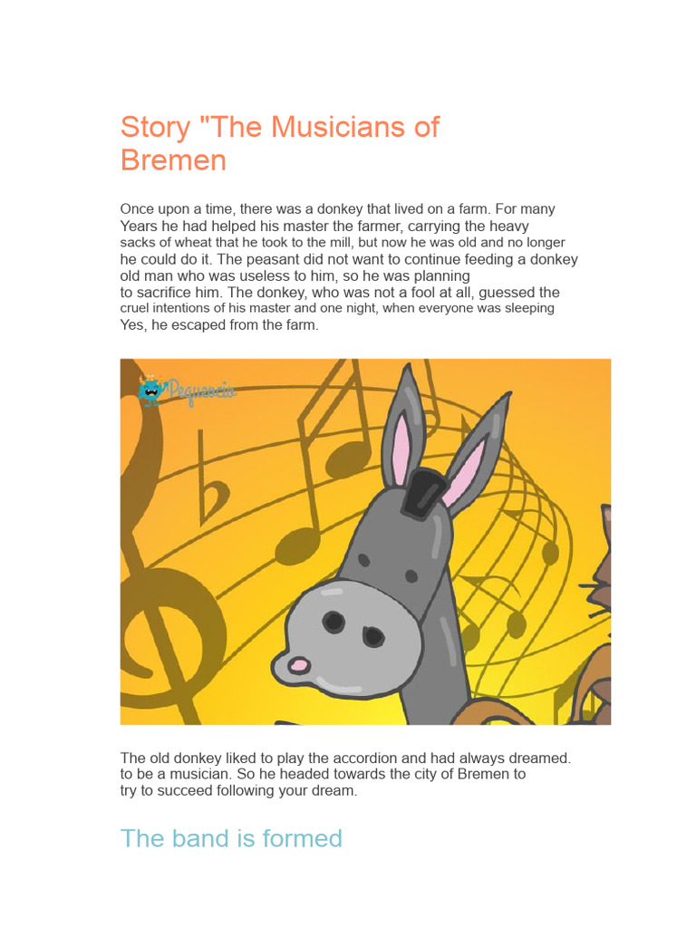 The Musicians of Bremen - Folk Tales | PDF | Folklore
