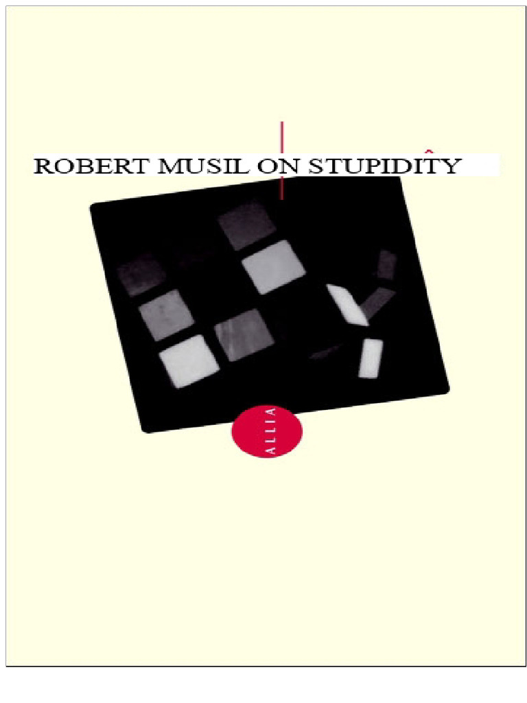 Of Stupidity (Robert Musil (Musil, Ro... (Z-Library) | PDF | Mind | Cruelty