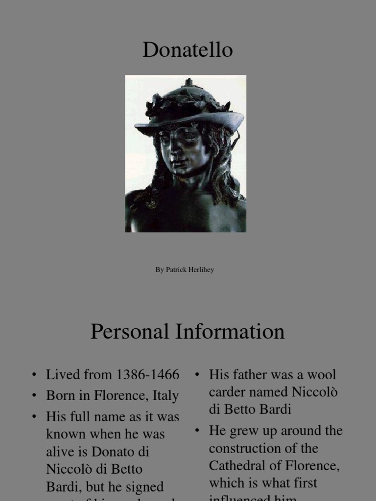 Donatello | PDF | Sculpture | Religion And Belief