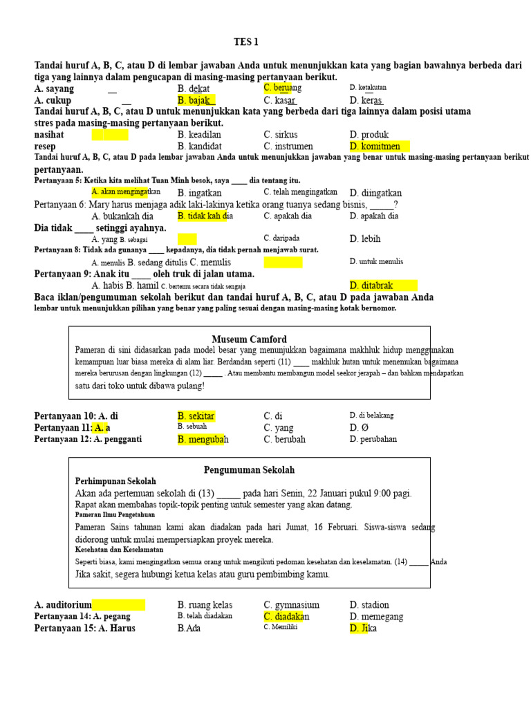 G17 - Soal Bahasa Inggris 10 Sesuai Format 2025 (Nomor 2) | PDF