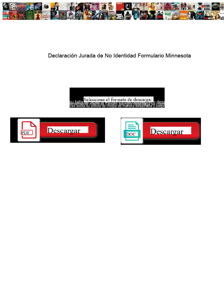 Afidávit de No Identidad Formulario Minnesota | PDF | Certificado de nacimiento | Minnesota