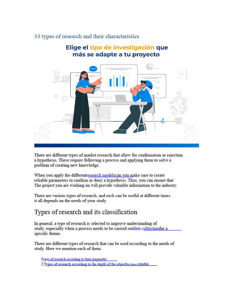 33 Types of Market Research Explained | PDF | Methodology ...