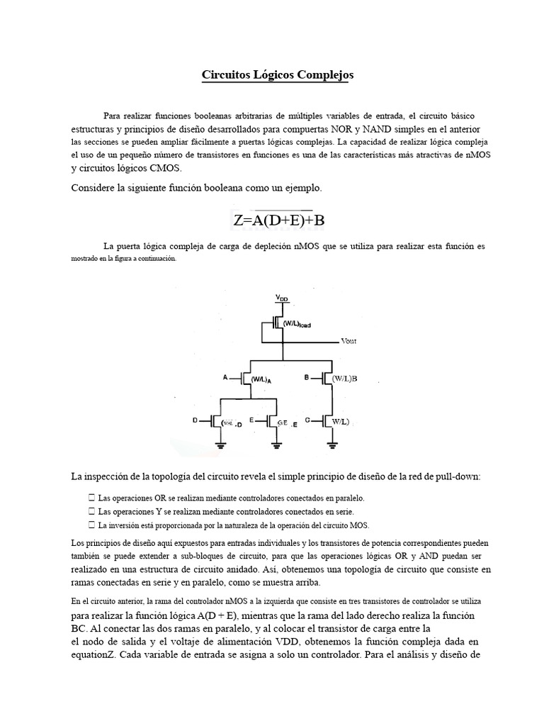 Circuitos Lógicos Complejos | PDF | Puerta lógica | Electricidad