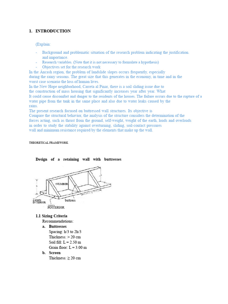 Buttress Wall Design for Landslide Prevention | PDF | Landslide
