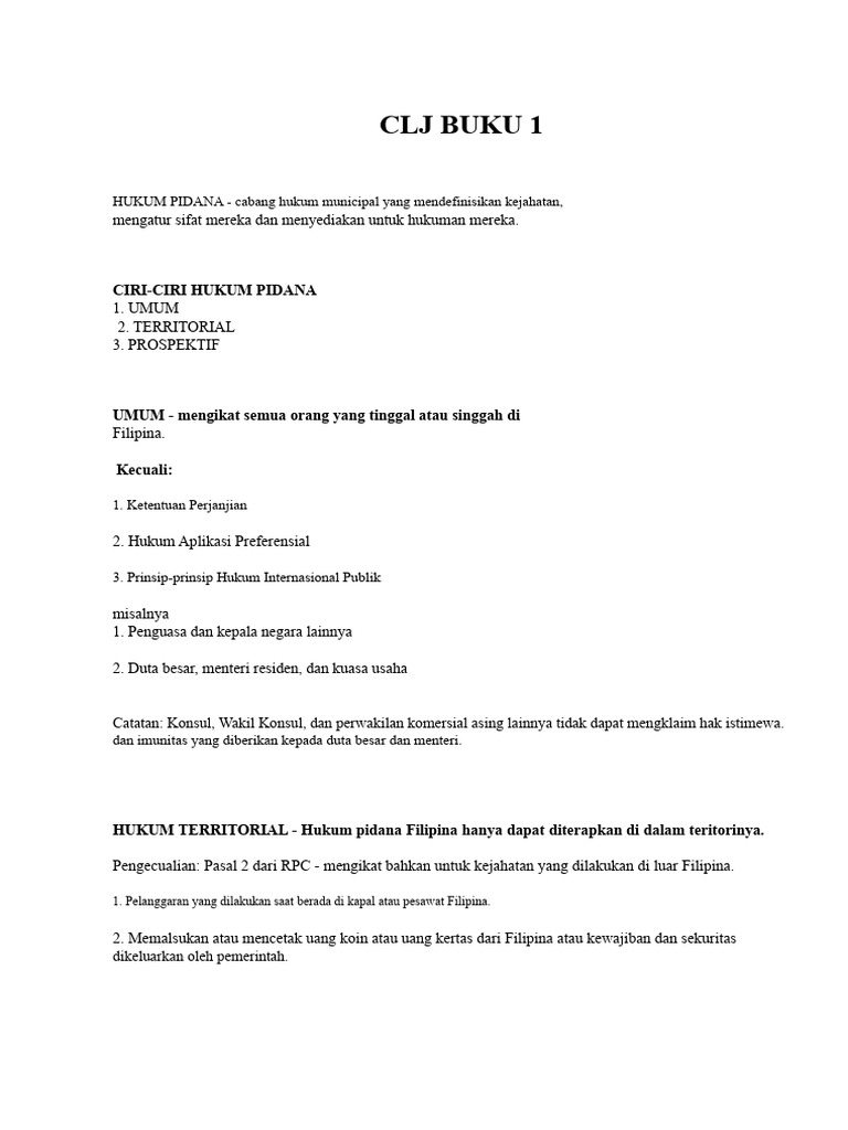 CLJ 1 DAN CLJ 2 (Catatan) | PDF