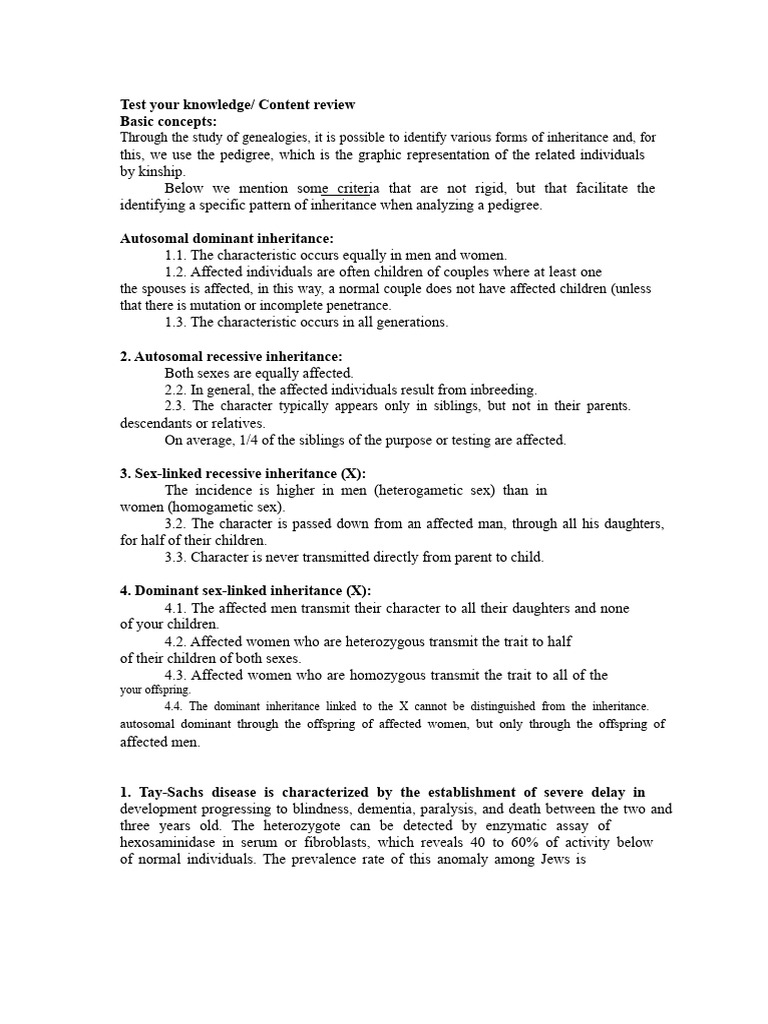 Understanding Inheritance Patterns in Pedigrees | PDF | Dominance ...