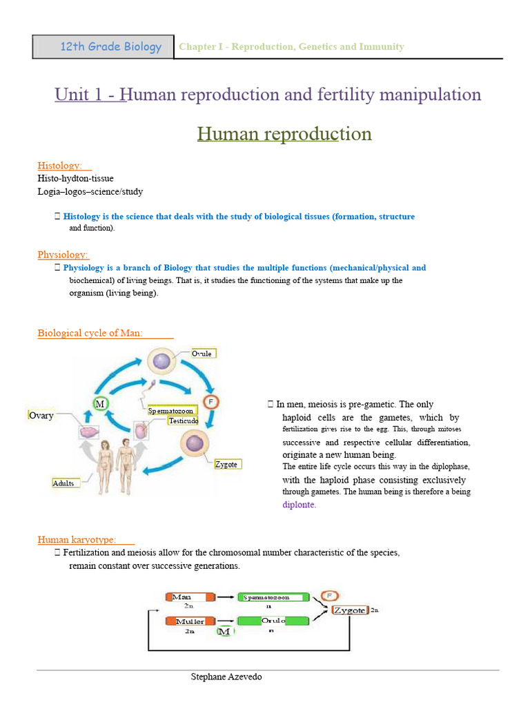 Human Reproduction and Genetics Overview | PDF | Menstrual Cycle ...