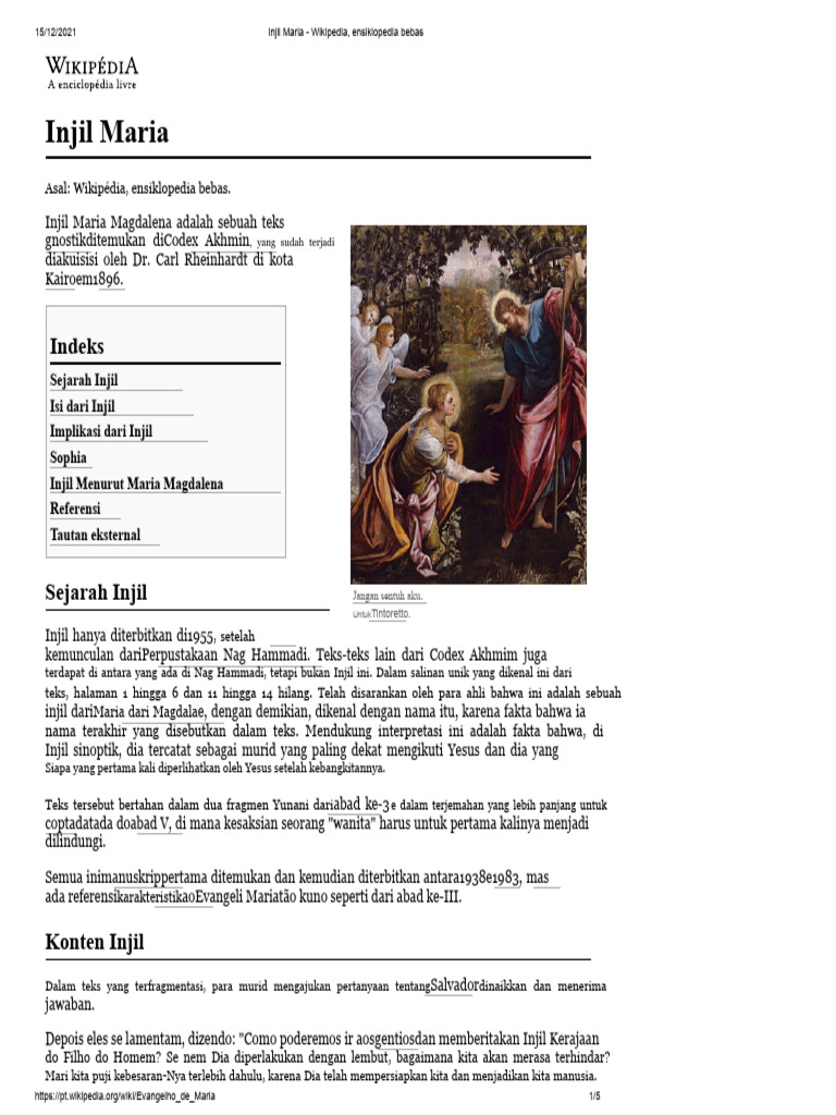 Injil Maria Apokrif | PDF