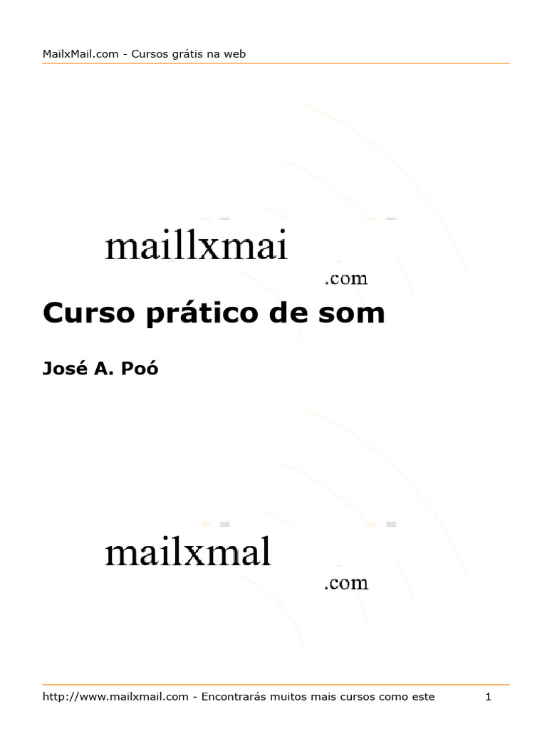 Curso Prático de Som: Conexões e Conceitos | PDF | Som | Alto-falante