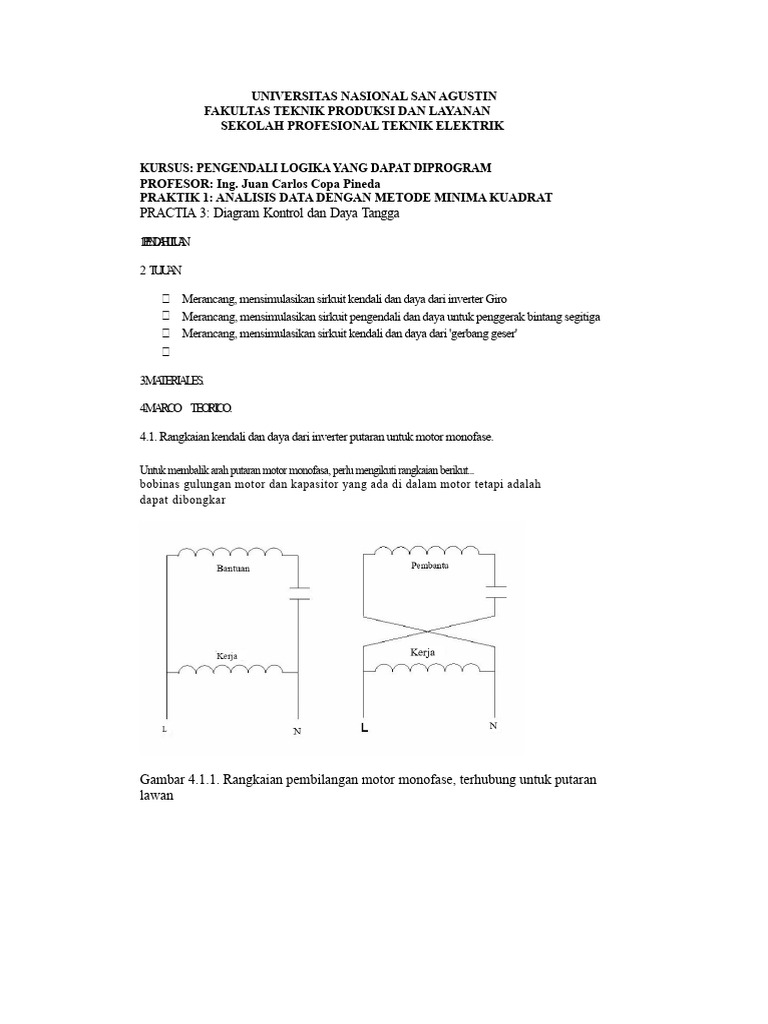 PRAKTIKUM 3 DIAGRAM Kendali Dan Daya | PDF
