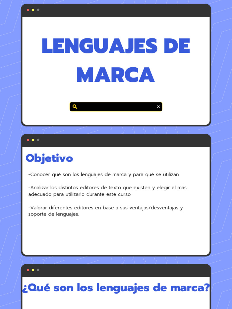 Lenguajes de Marca: Tipos y Usos | PDF | HTML | Lenguaje de marcado