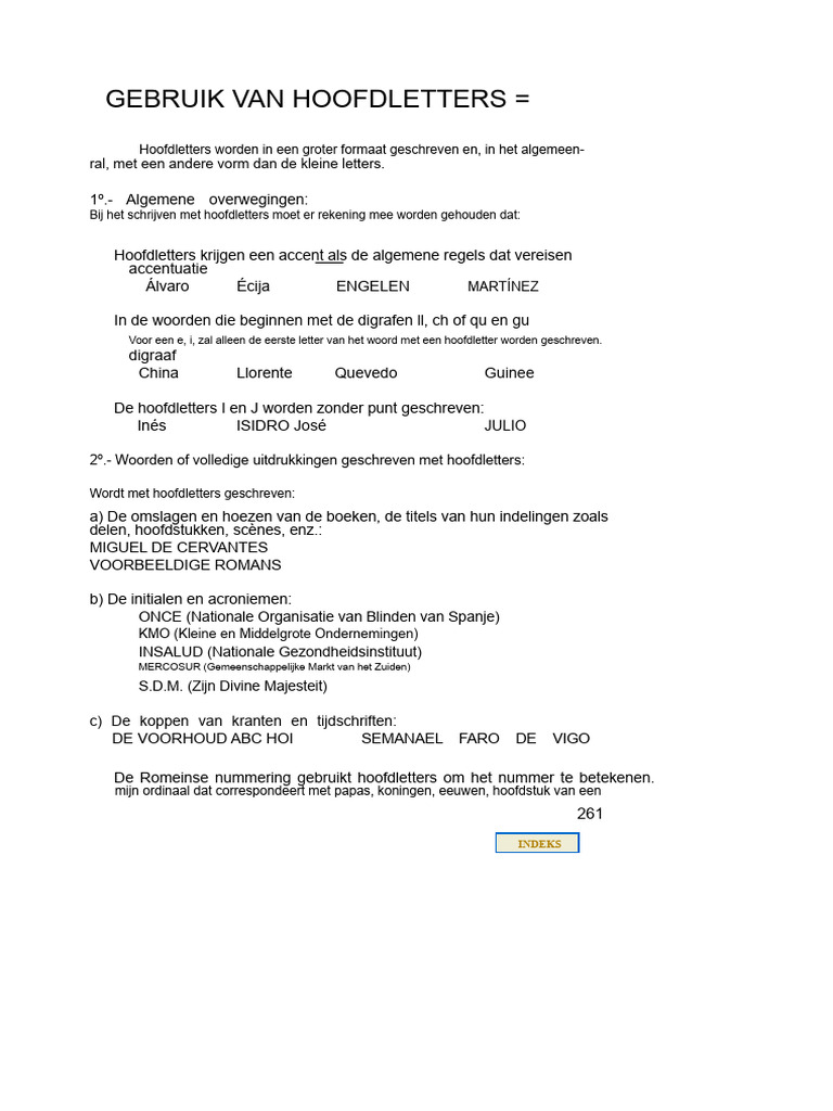 Het Gebruik Van Hoofdletters | PDF