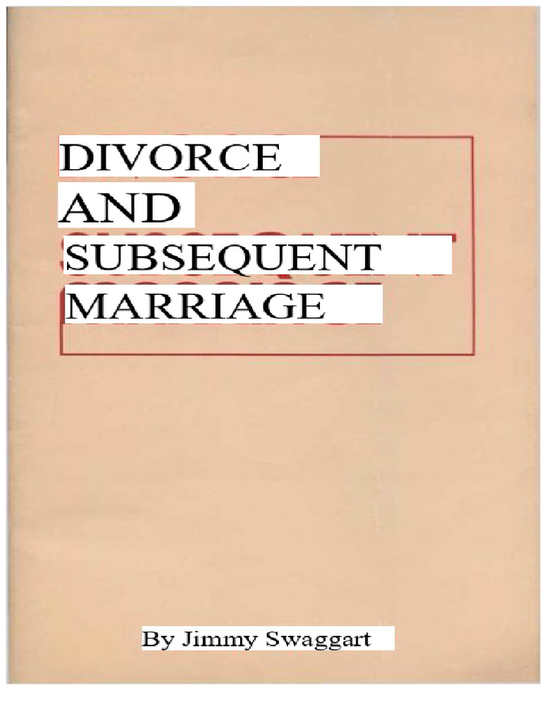 Christian Views on Divorce and Remarriage | PDF | Adultery | Forgiveness
