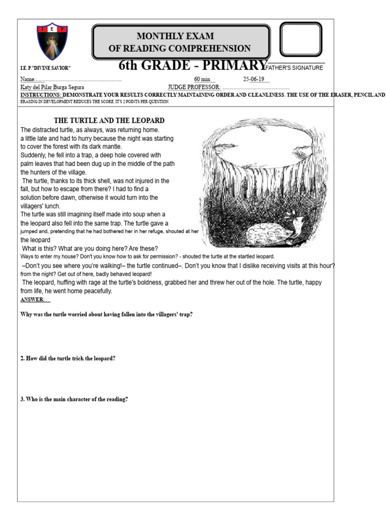 Sixth Grade Comprehension Exam Ok | PDF
