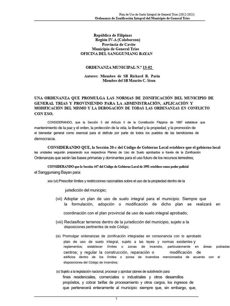 MPDC Final ZO Revisado | PDF | Zonificación | edificio