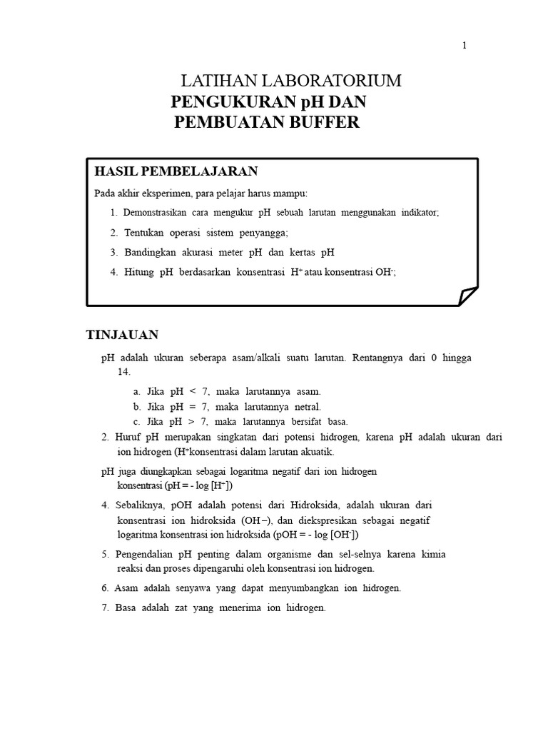 Lembar Kerja-2-Pengukuran-pH-dan-Persiapan-Buffer | PDF