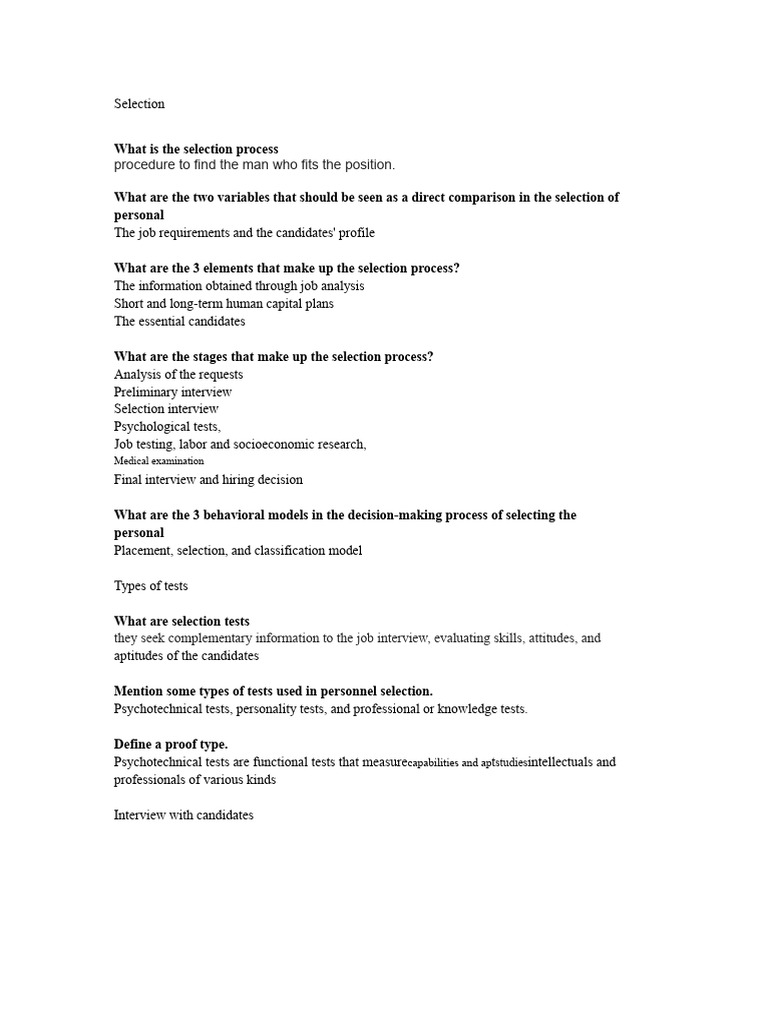 Selection Questionnaire | PDF | Psychological Concepts | Cognition