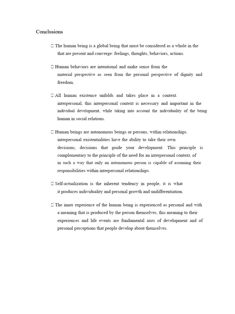 Conclusions Humanist Theory | PDF