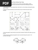 Bates Method Eye Exercises Guide | PDF
