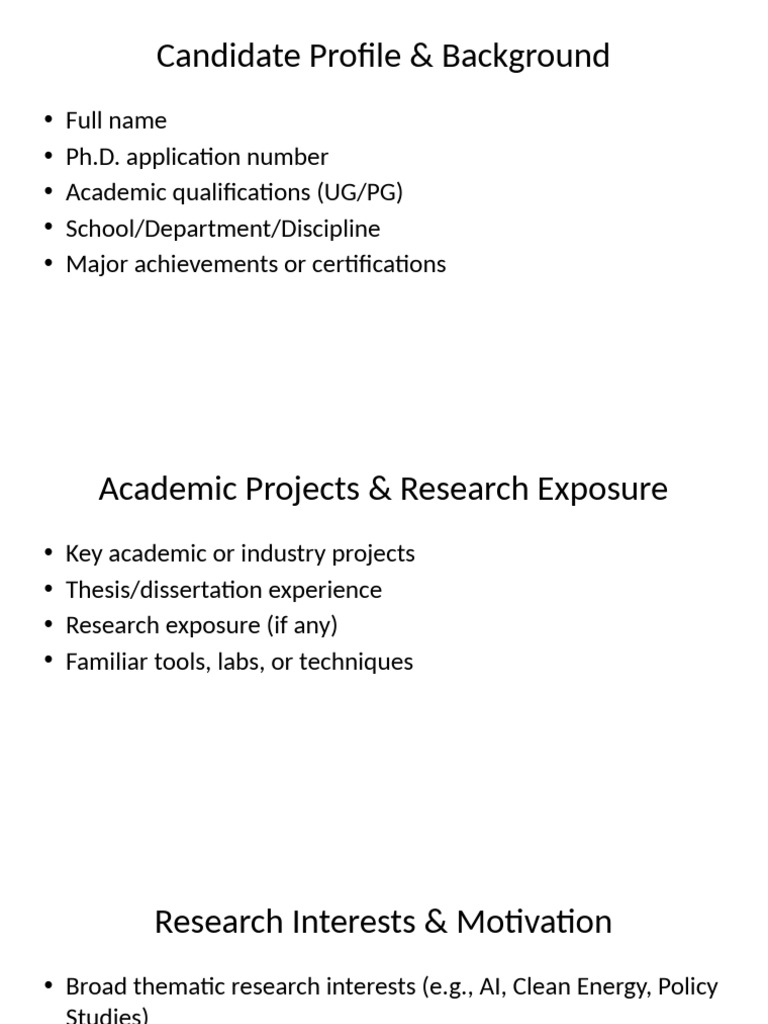 PhD Interview Presentation Guide | PDF