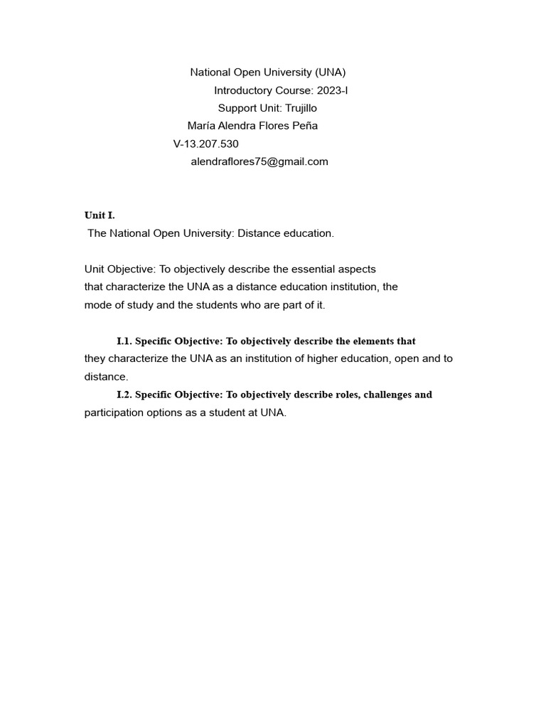 National Open University Alendra | PDF | Distance Education ...