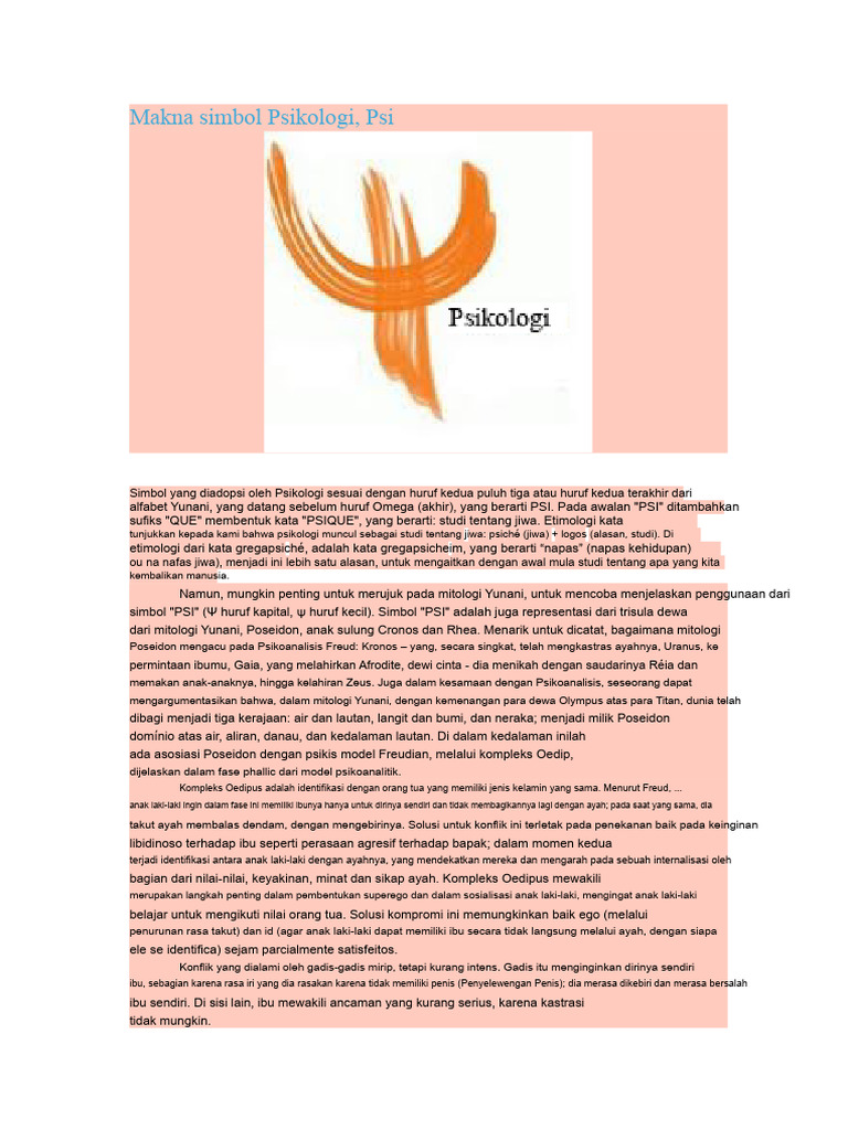 Simbol "PSI" dalam Psikologi | PDF