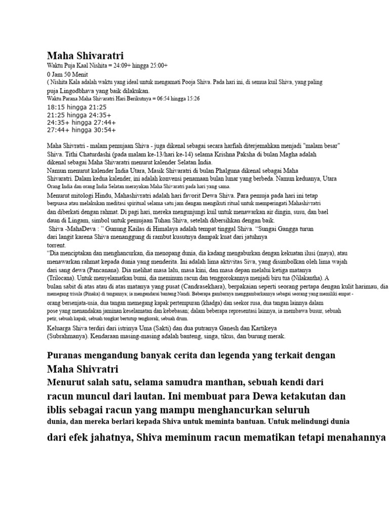 Maha Shivaratri | PDF