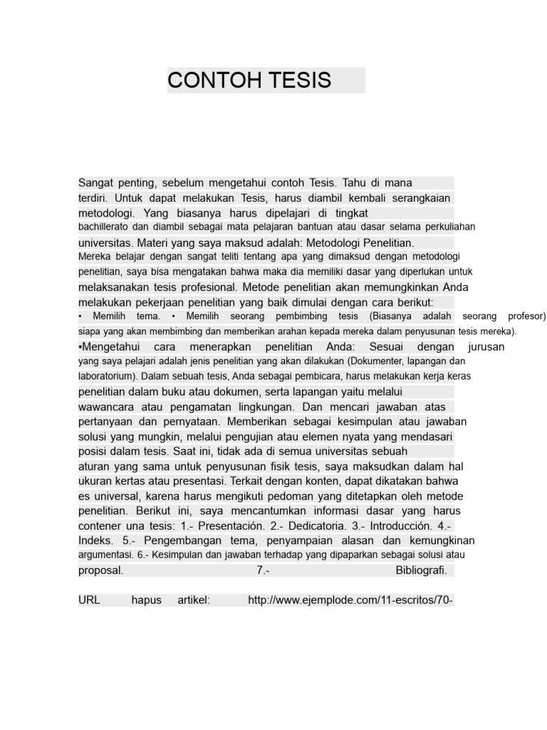 Contoh Tesis | PDF