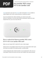 Unlock Huawei E5573 4G WiFi Modem Guide | PDF | Modem | Wi Fi